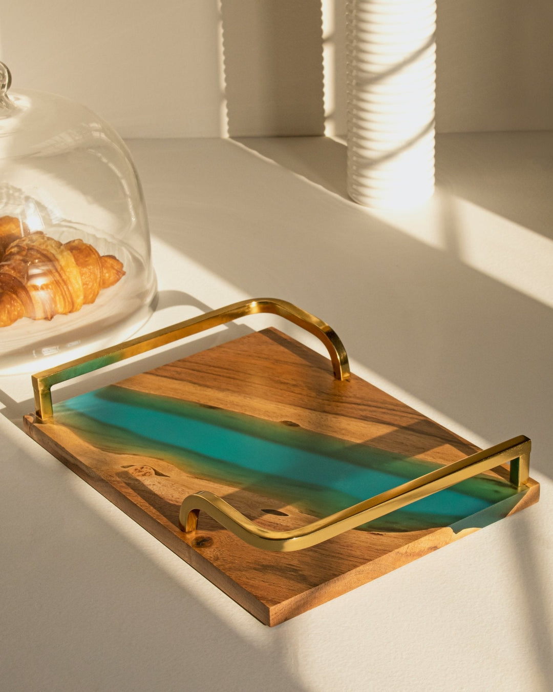 Island Paradise Wood & Epoxy Serving Tray - Small – Silken